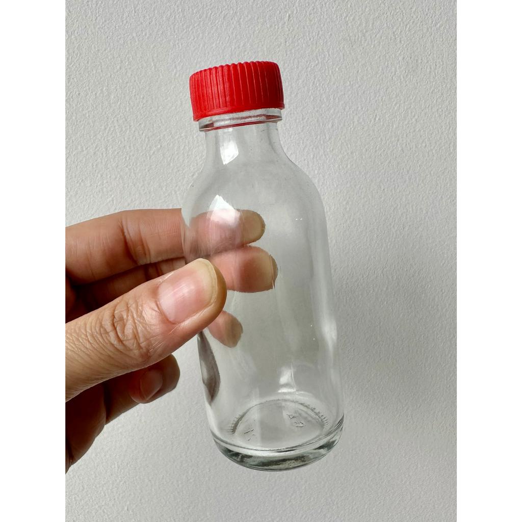60ml Clear Glass Bottle Round Bottom with Cap & Insert / Mini Sampling ...