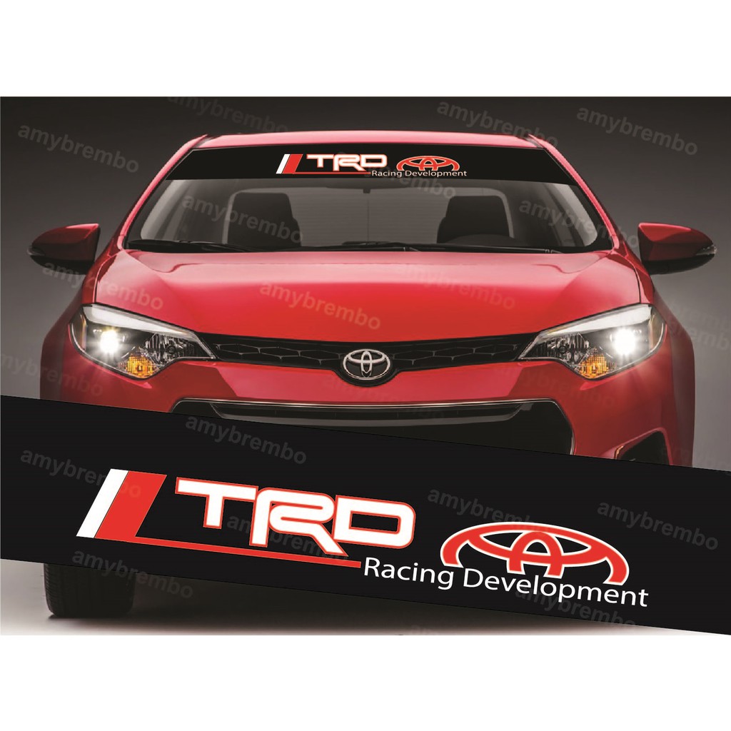UNIVERSAL CAR FRONT SUNSHIELD windshield sticker Toyota trd | Shopee ...