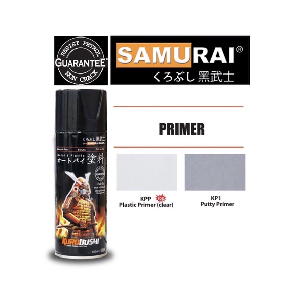Samurai Spray Paint KP1 Putty Primer / KPP Plastic Primer Clear / K1K ...