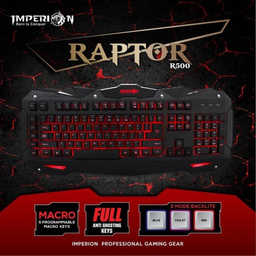 Imperion R500 Raptor R 500 Game Macro Keys Gaming Keyboard | Shopee ...