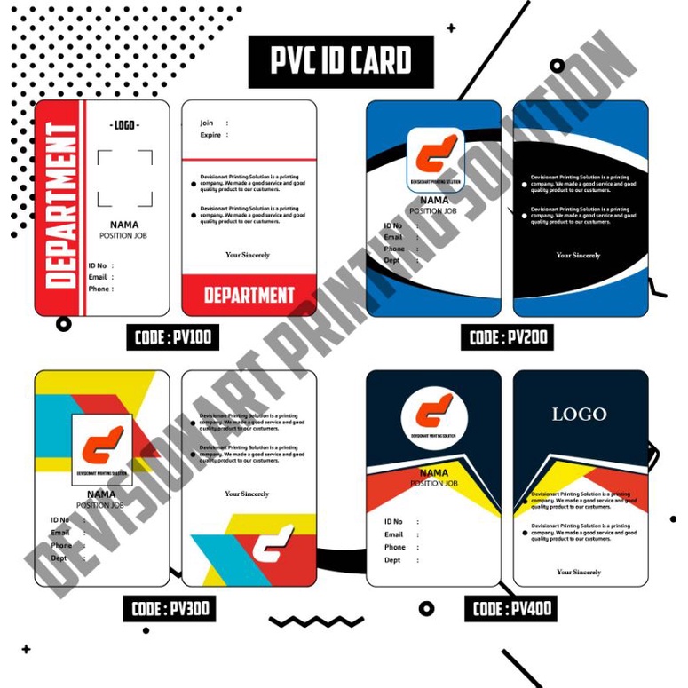 Print Pvc Id card | kad pelajar | TIADA MINIMUM ORDER |FULL COLORS ...
