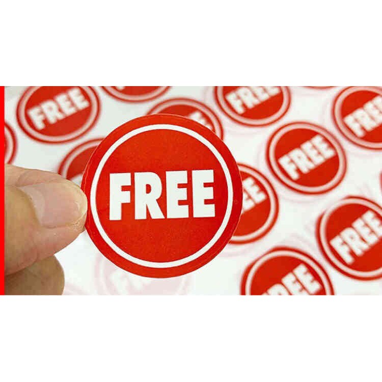 Free Sticker Free Gift Sticker Label 2.5cm*2.5cm Free Product Sticker ...