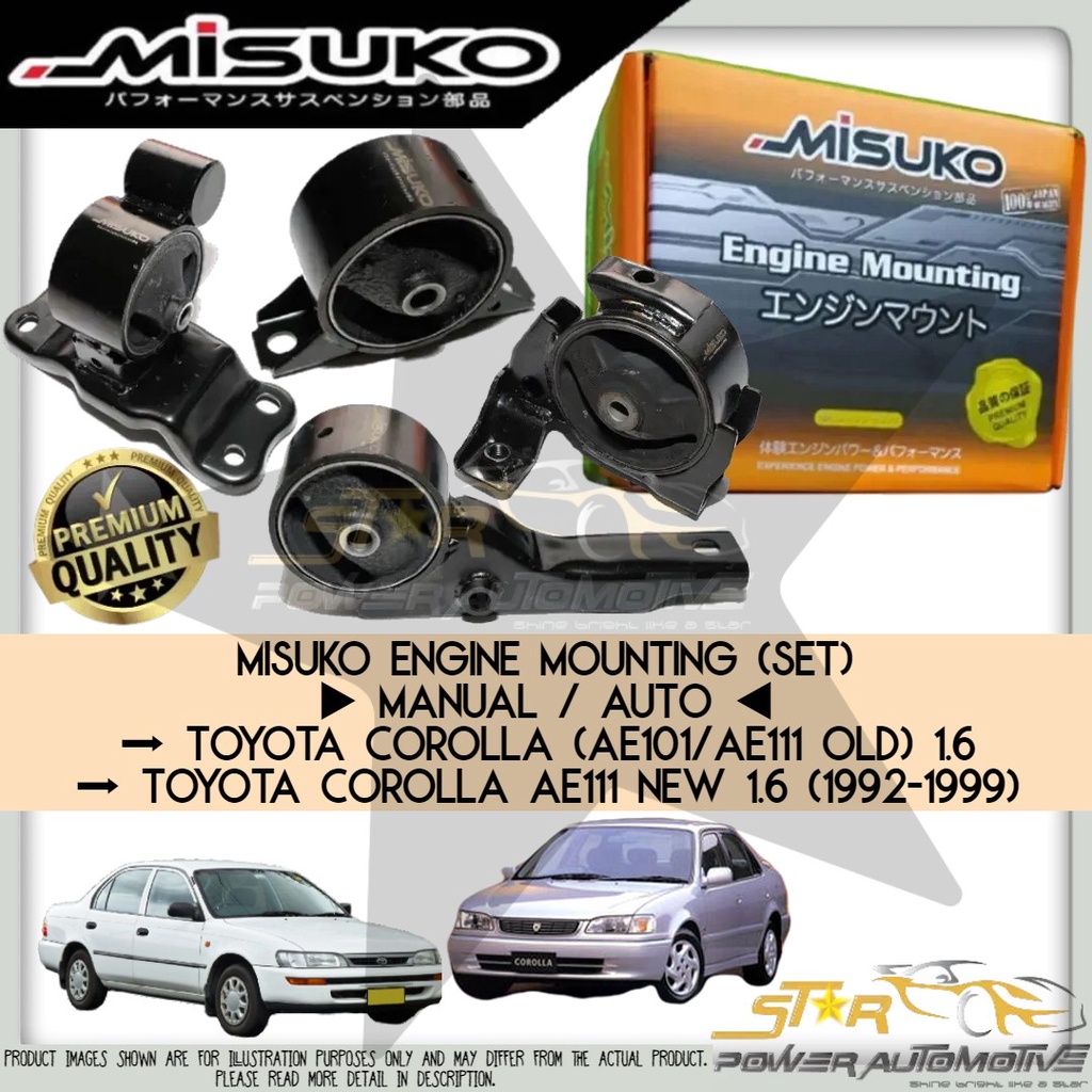 MISUKO Toyota Corolla AE101 / AE111 OLD 1.6 / AE111 NEW 1.6 (1992-1999 ...
