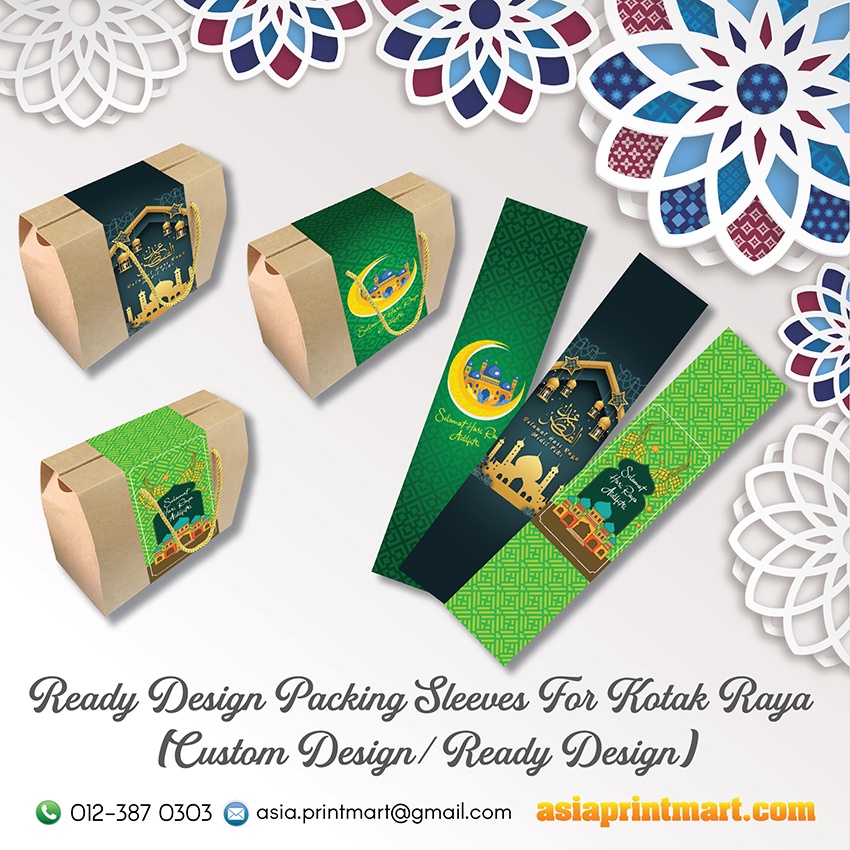 10pcs Raya Labeling Sleeve for Box | Raya Box Printing Sleeve | Selamat ...