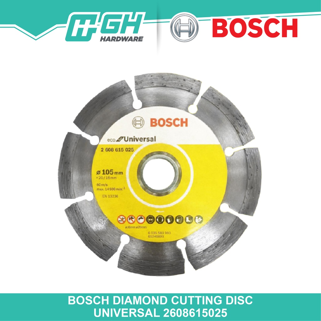 [ GH HARDWARE ] BOSCH Diamond Cutting Disc Universal ( 2608615025 ...