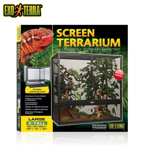 Exo Terra Screen Terrarium Large X-TALL (90 x 45 x 90cm) | Shopee Malaysia