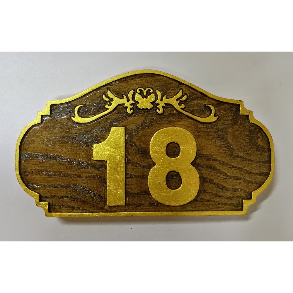 custom made signboard 100% solid wood house number | Shopee Malaysia