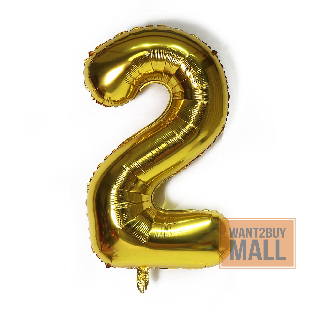 🇲🇾 🏆 16 Inch A-Z 0-9 Alphabet Letters Number Foil Gold Color Party ...