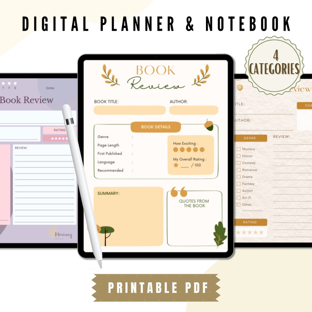 Goodnotes / Notability Digital Notebook Study Planner Book Reading ...
