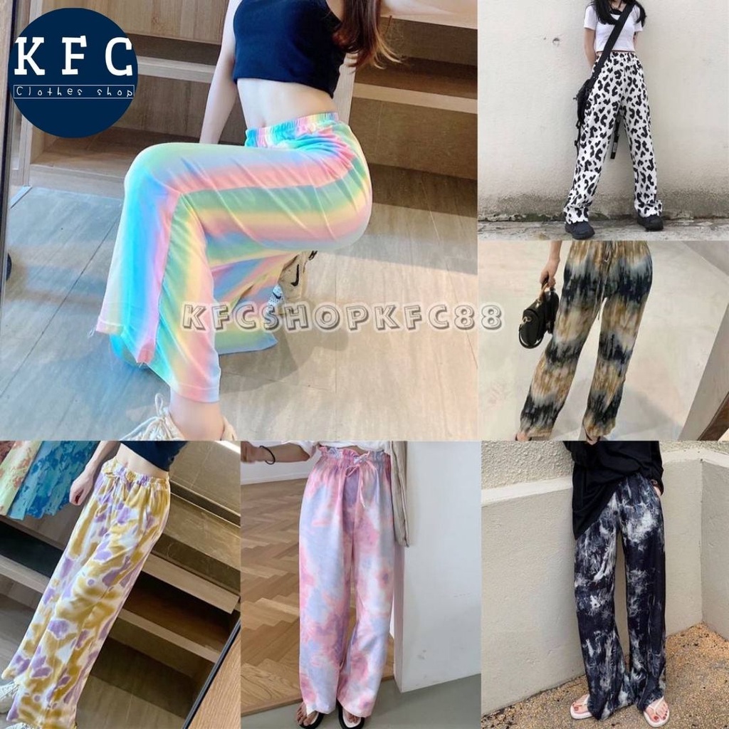 KFC Tie Dye Printed Long Pants Pastel Women's COW01 | Shopee Malaysia