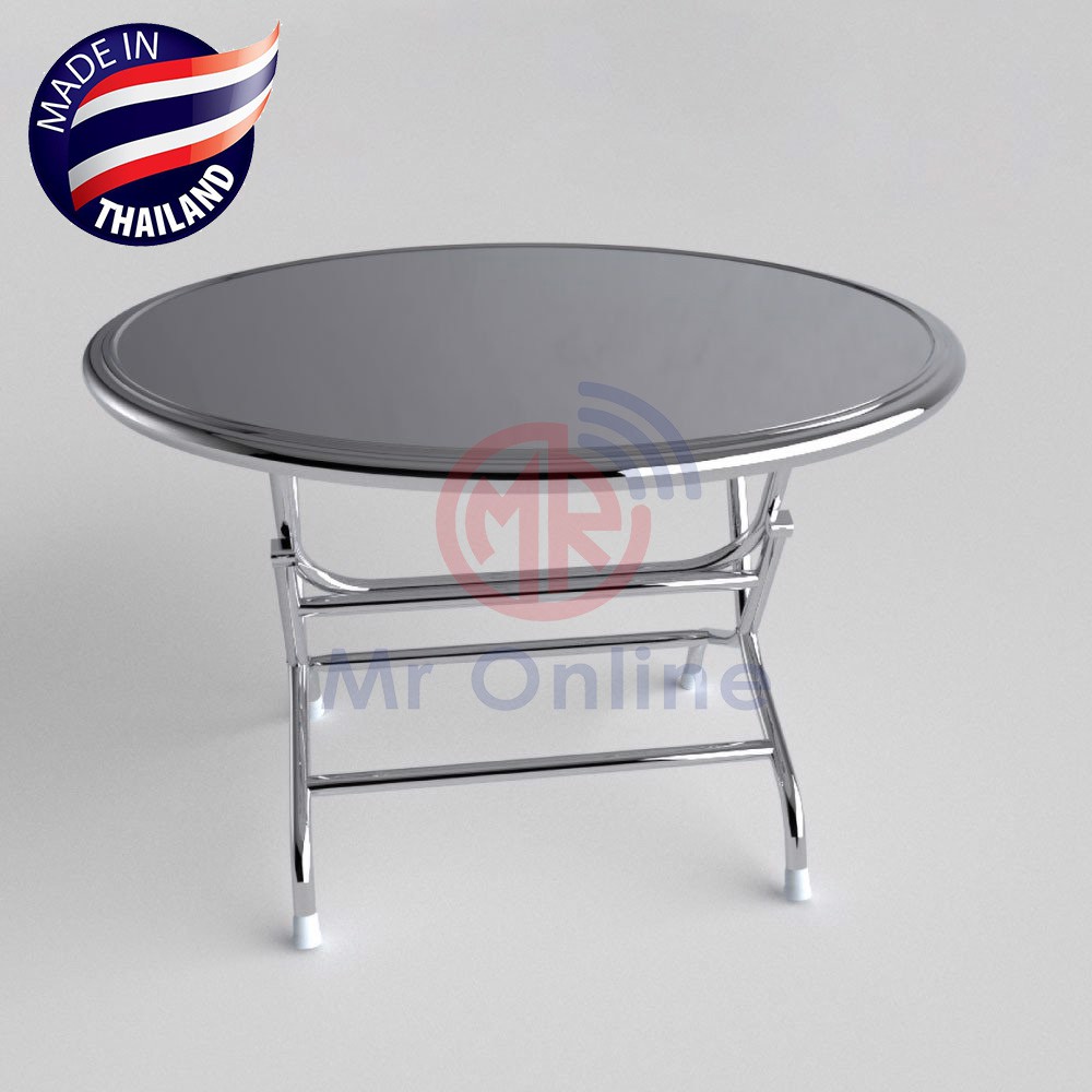 High Quality Stainless Steel Foldable Round Table/ Meja Kerja Bulat ...