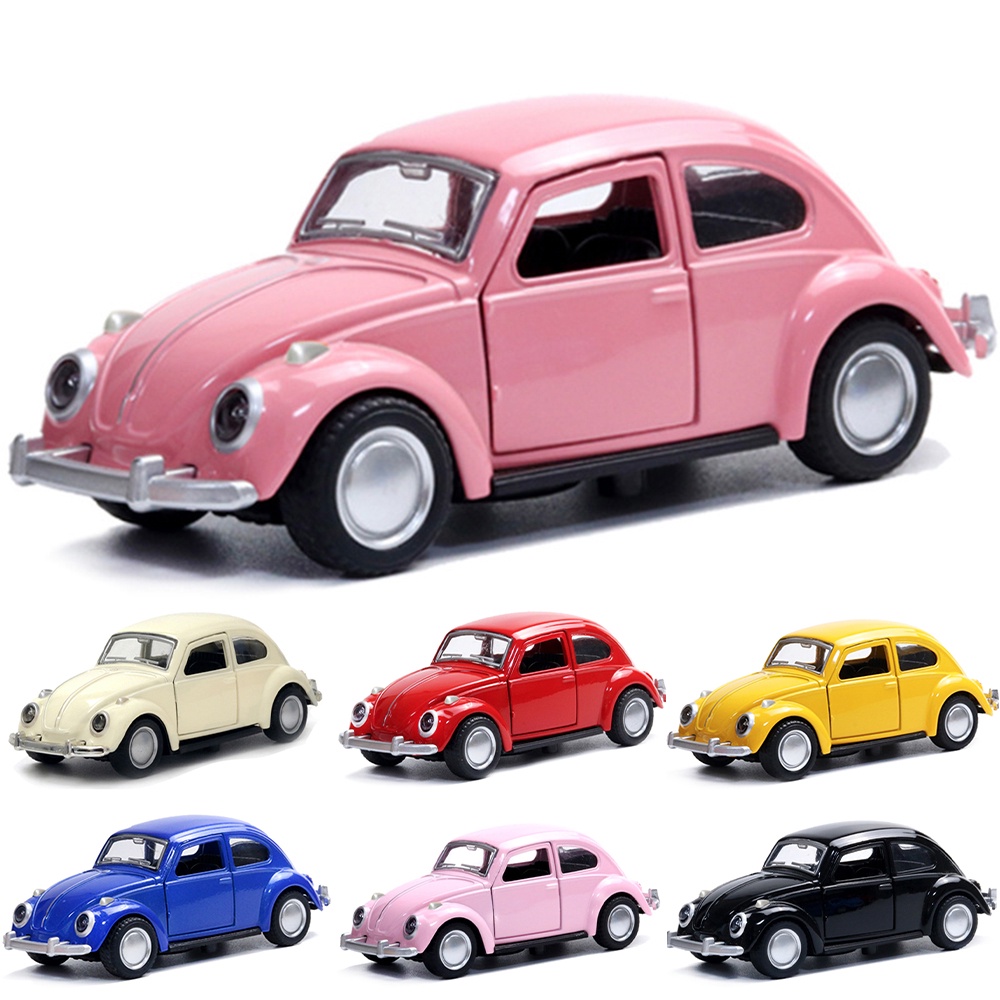 Vintage Beetle Diecast Pull Back Car Model Toys Beetle Classic Car Toy ...