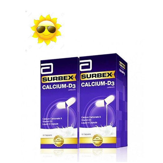 SURBEX CALCIUM-D3 CAPSULES 60'sX2 | Shopee Malaysia