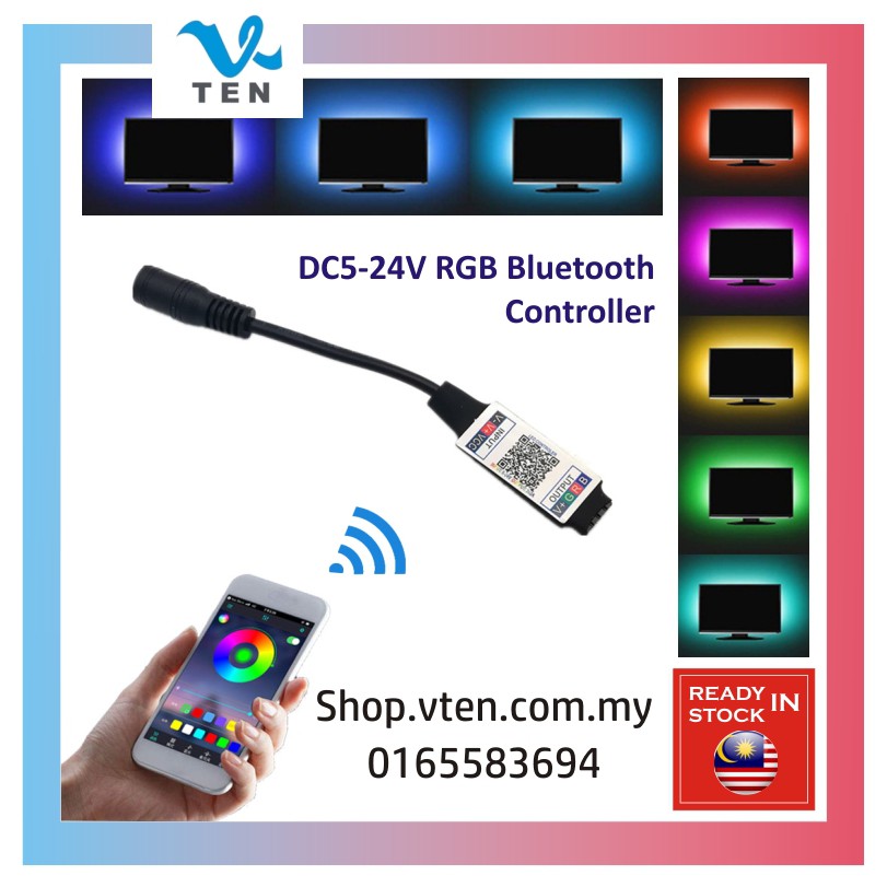 Bluetooth Controller For DC5V DC12V DC24V LED RGB Strip Light wifi ...