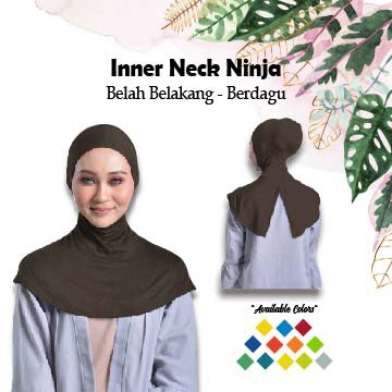Inner Tudung Neck Ninja Belah Belakang Soft Cotton Lycra Anak Tudung ...