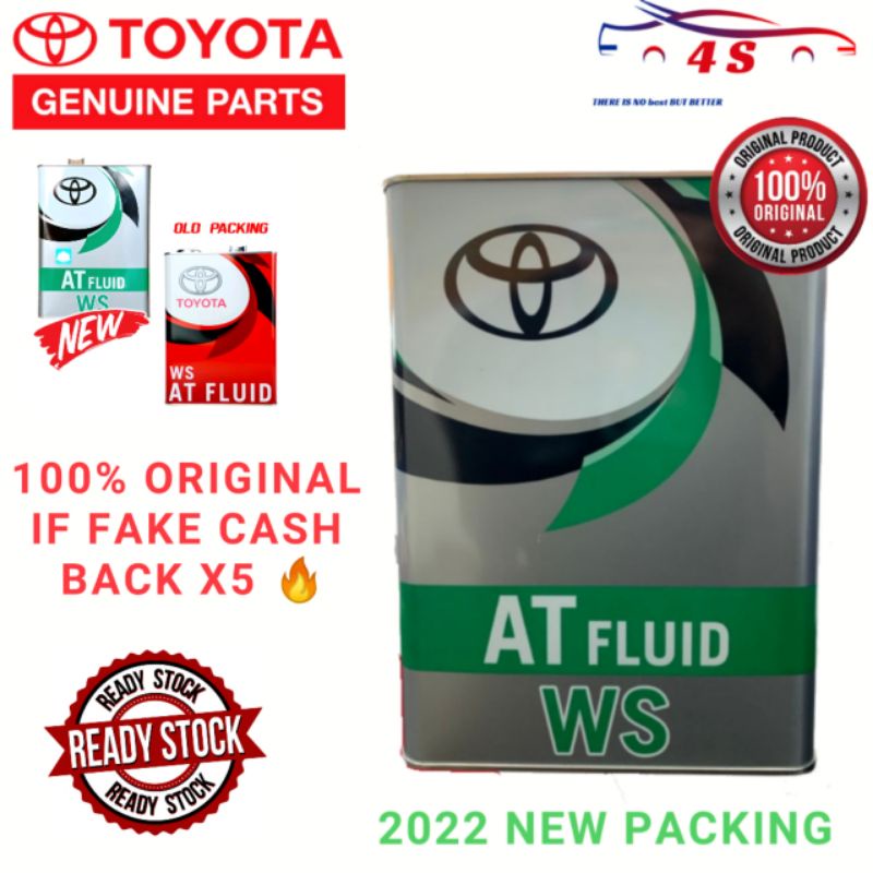 ORIGINAL TOYOTA ATF WS AUTO OIL AVANZA F653 (2016>) VIOS NCP93 NCP150 ...