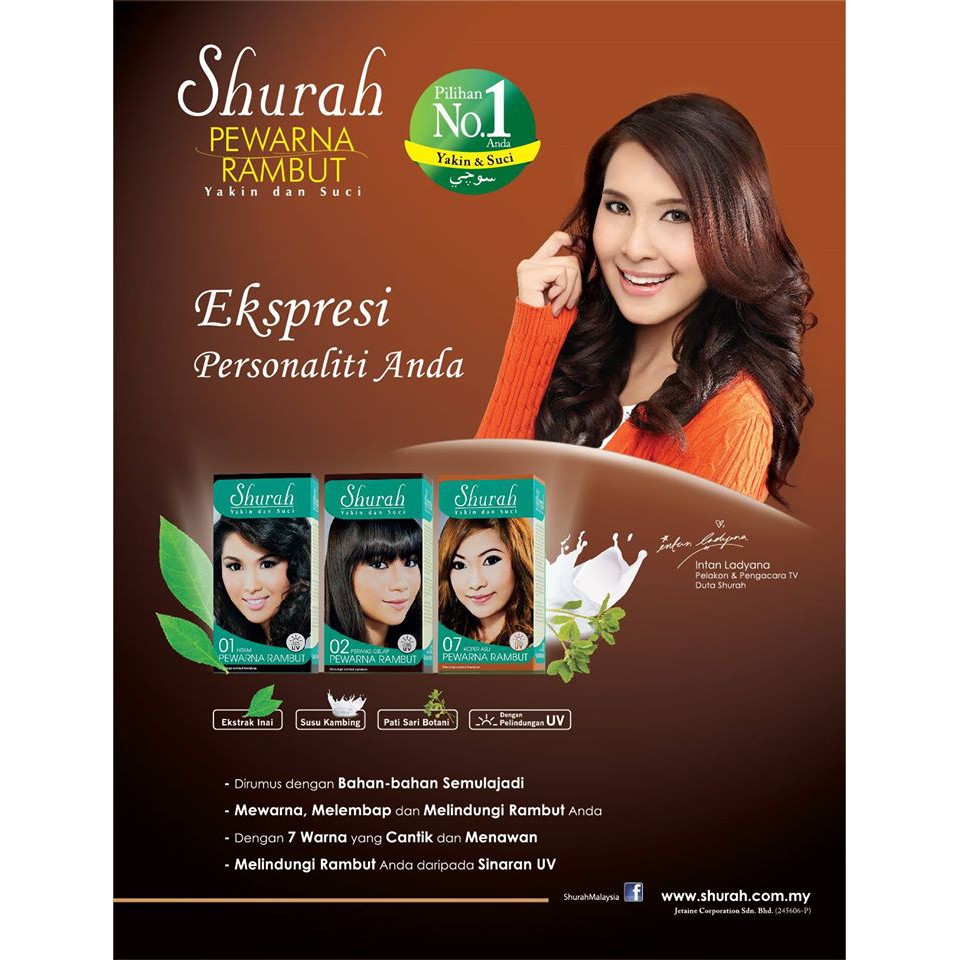 Shurah Pewarna Rambut dengan Pelindungi UV (Halal) | Shopee Malaysia