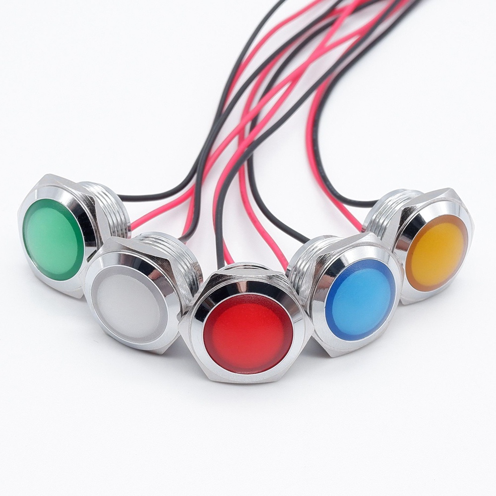 16mm Two Three Colors Metal LED Warning Indicator Light Signal Lamp ...