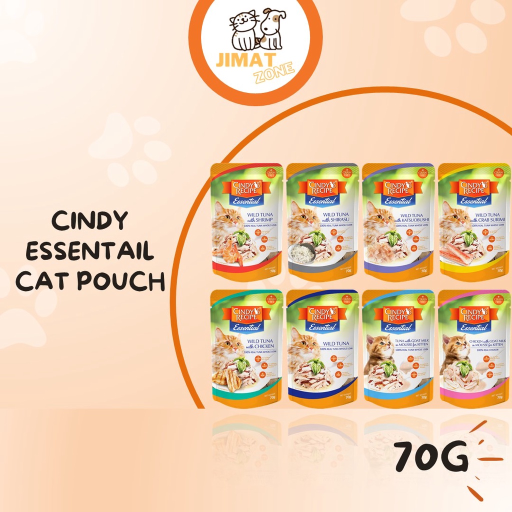 Cindy's Recipe Essential Cat Wet Pouch 70G - Grain Free , Kitten Food ...