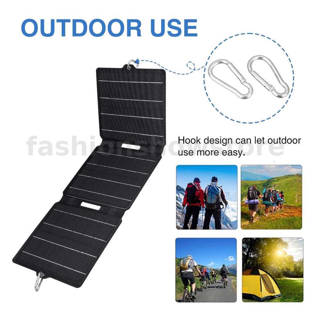 15/30W Foldable Solar Panel Bag ETFE Dual USB 5V/12V Output Solar ...