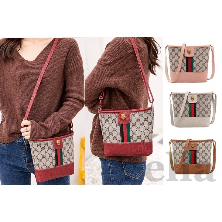 VELLA Cute Korea Style Tote Bag Bucket Sling Shoulder Bags Beg Tangan ...