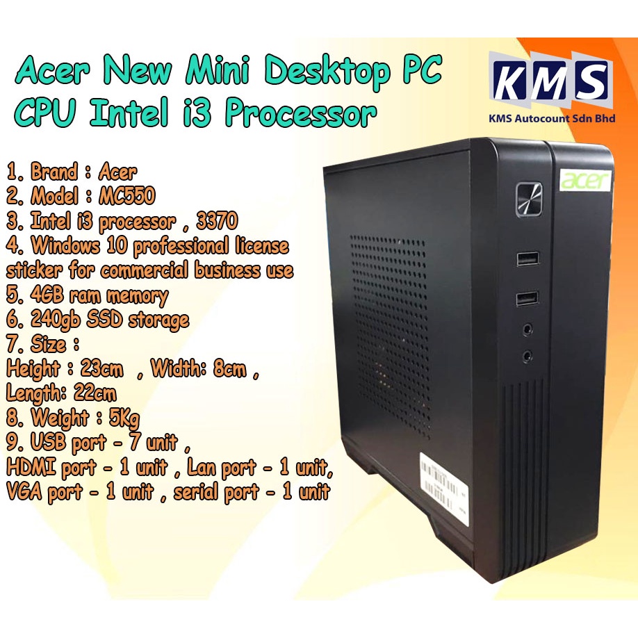 Acer New Mini Desktop PC CPU Intel i3 Processor | Shopee Malaysia