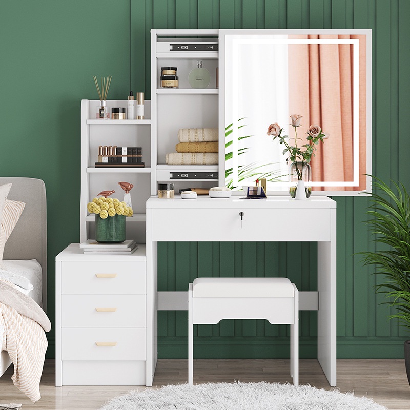 QB SZT0018 Dressing Table with Mirror (With/ Without LED) Storage ...