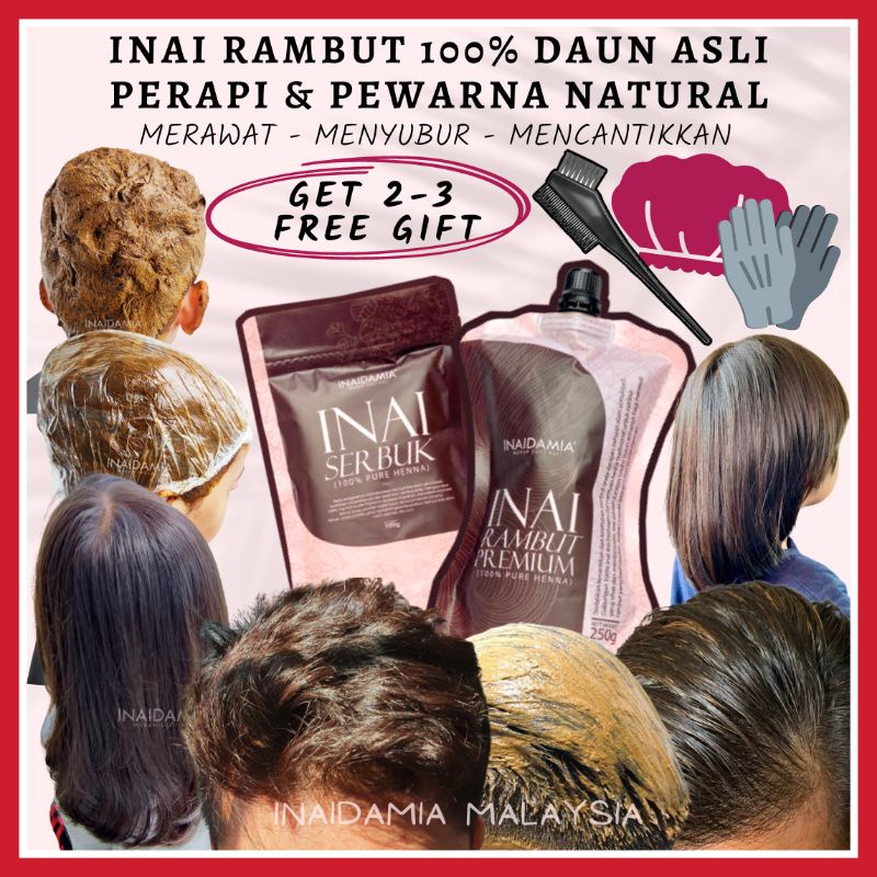 INAI RAMBUT ASLI/INAI DAUN POKOK/INAI SERBUK/INAI DAMIA🏷️Buy2 get 2 ...