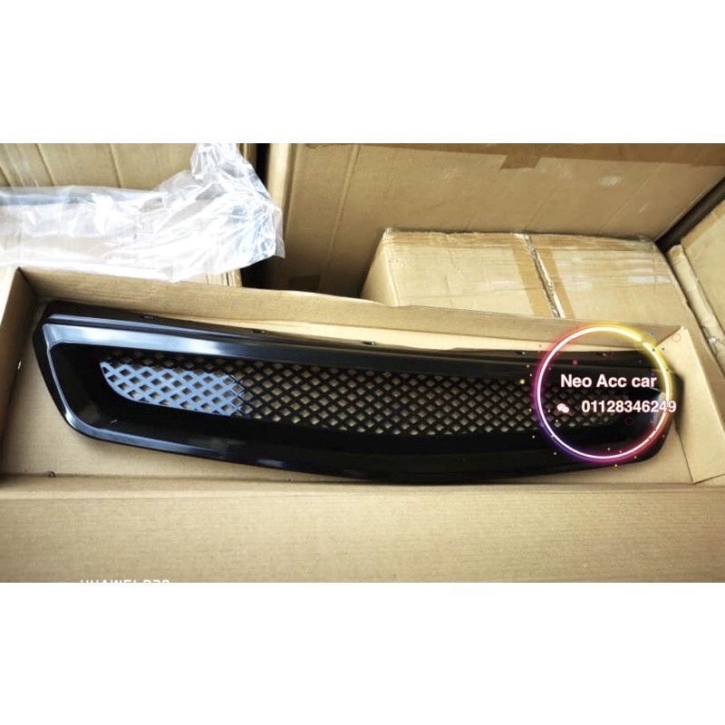 For 1999-2000 Honda Civic JDM EK T-R Style Front Hood Mesh Grill Grille ...