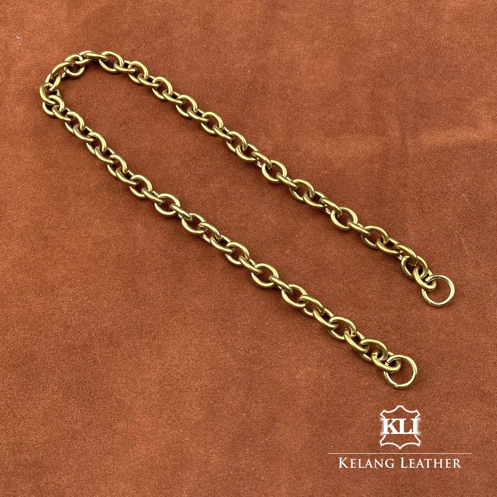 Precut 50cm Solid Brass 12mm Round Chain with 15mm O-rings Chains ...