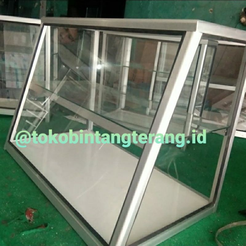 70x40x50 Tilted Glass Display Case & 100x40x50 Square Glass Display ...