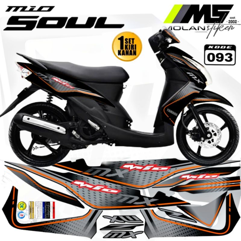 Decal Sticker Striping Variation Mio Soul Carburetor 2006-2012 -Mio ...