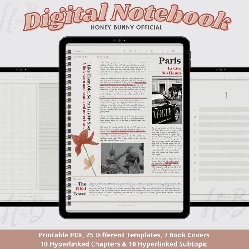 GoodNotes / Notability Digital Notebook Template HoneyBunnyOfficial ...