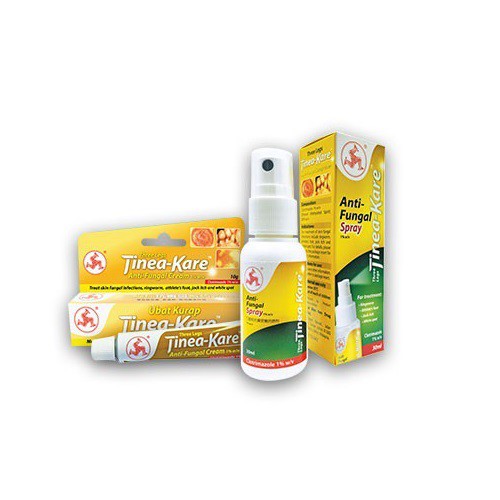 3 Leg Tinea-Kare AntiFungal Spray 30ml / Cream 10g | Shopee Malaysia