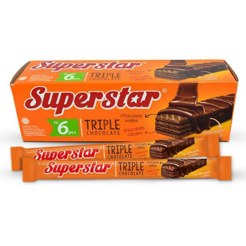 Superstar Wafer Triple Chocolate Snack Chocolate Cream Biscuit Snacks 1 ...