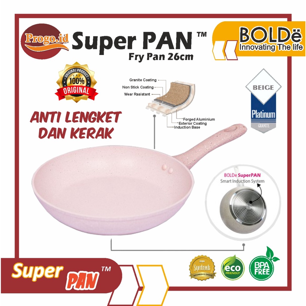 New Item (BOLDE Fry Pan 26cm Granite Beige Series) | Shopee Malaysia