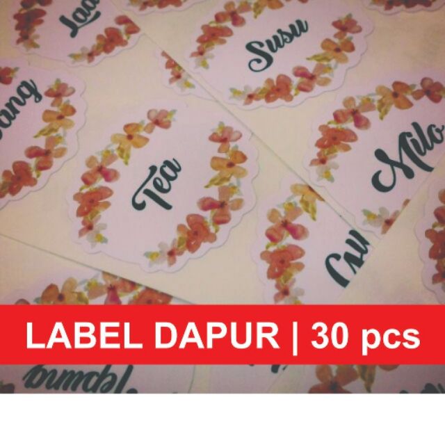 🔥Stiker Label Dapur🔥CUSTOM@READY LIST kalis air | Shopee Malaysia