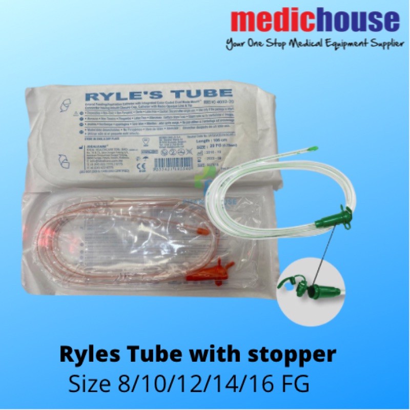 RYLES TUBE with Stopper Size 8/10/12/14/16 Exp:9-2024 | Shopee Malaysia