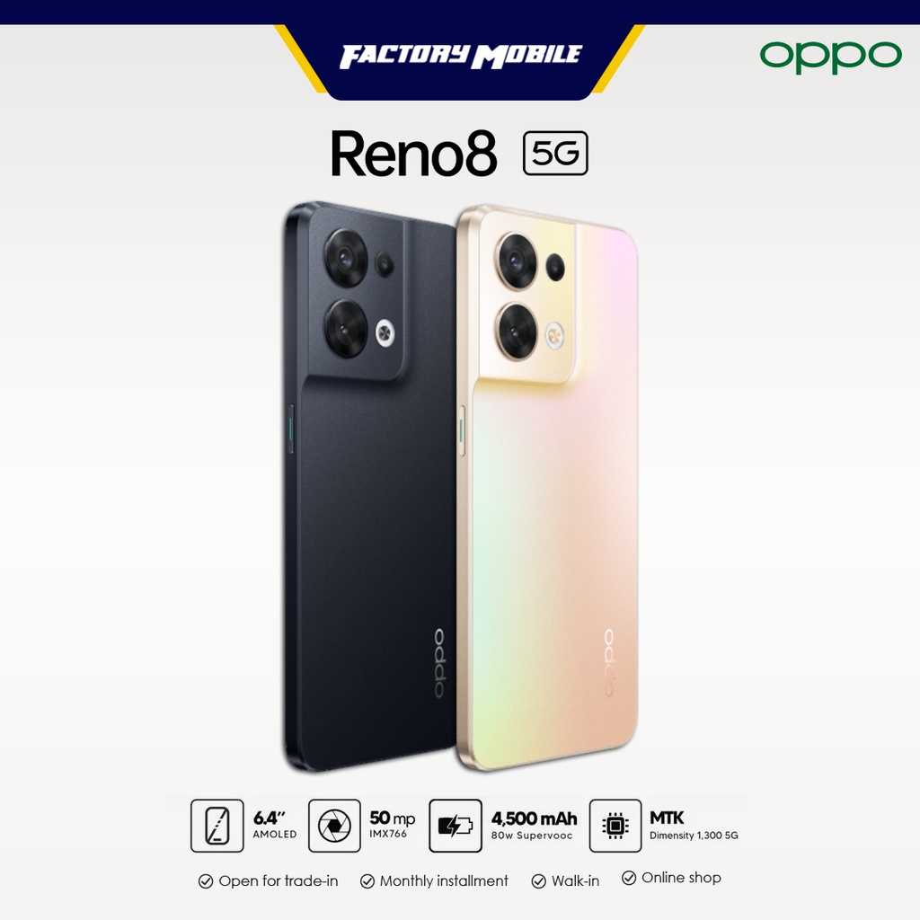 OPPO RENO 8 (8GB + 256GB ROM | 12GB + 256GB ROM) | 1 YEAR WARRANTY ...