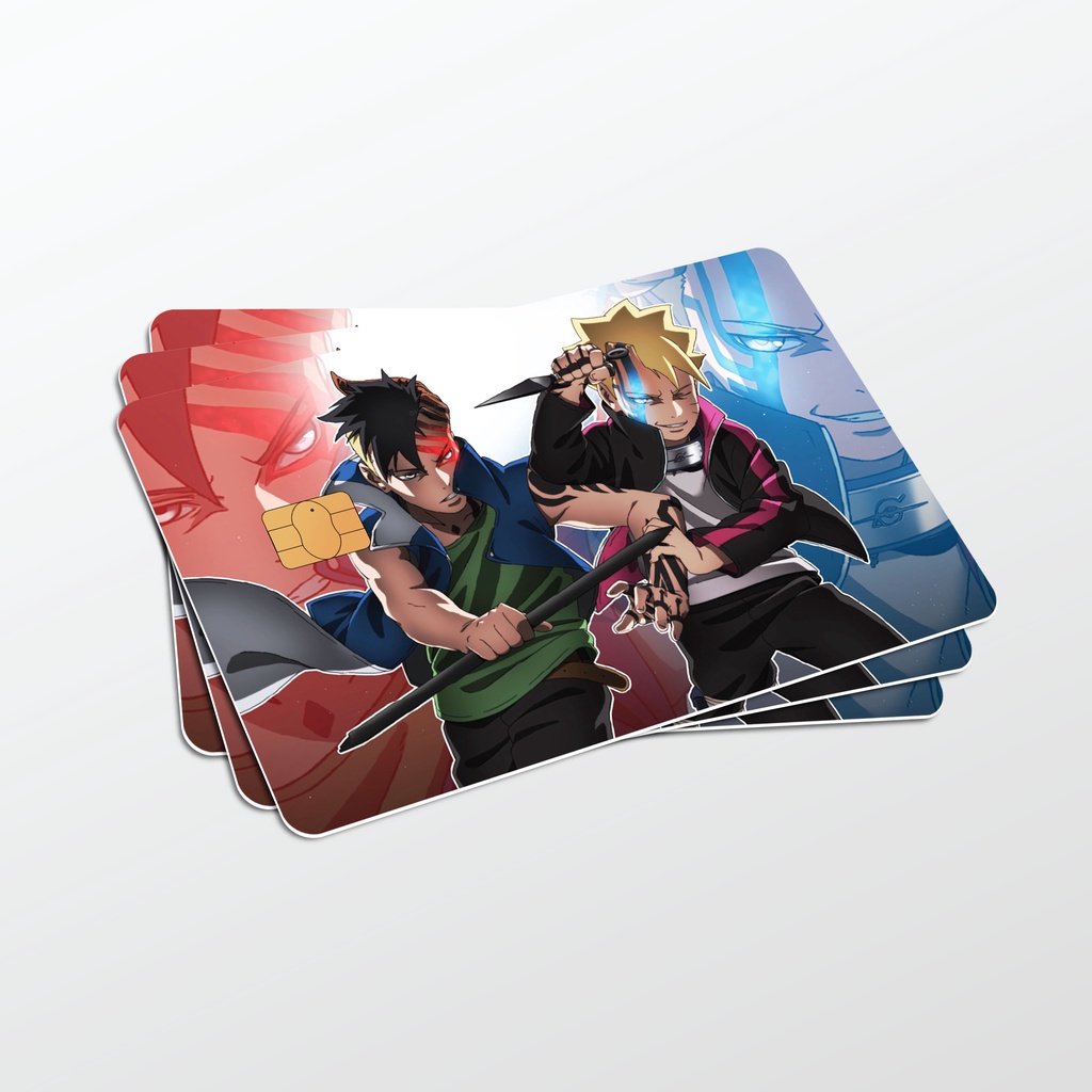 Naruto Shippuden Boruto Anime ATM Bank Sticker Card Cover Access Touch ...