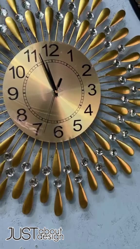 Jam Dinding Besar Ruang Tamu Hiasan Dinding Jam Besi Wall Clock Moden ...