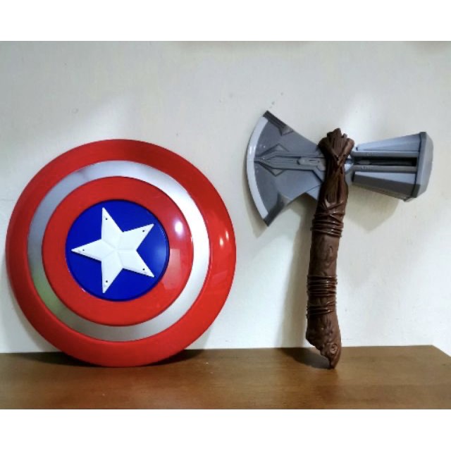 Avengers captain America shield thor hammer axe weapons with light and ...