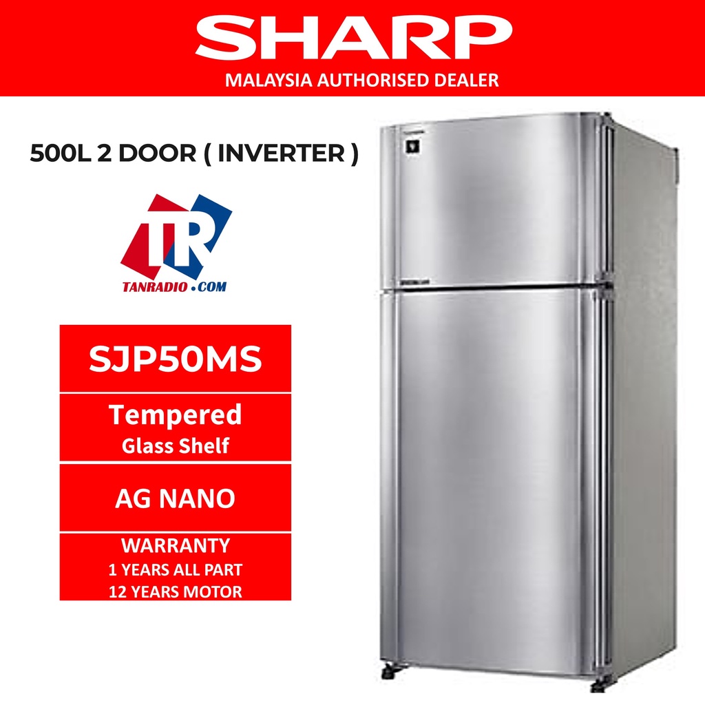 SHARP Inverter Refrigerator 2 Door Fridge (500L) SJP50MS | Shopee Malaysia