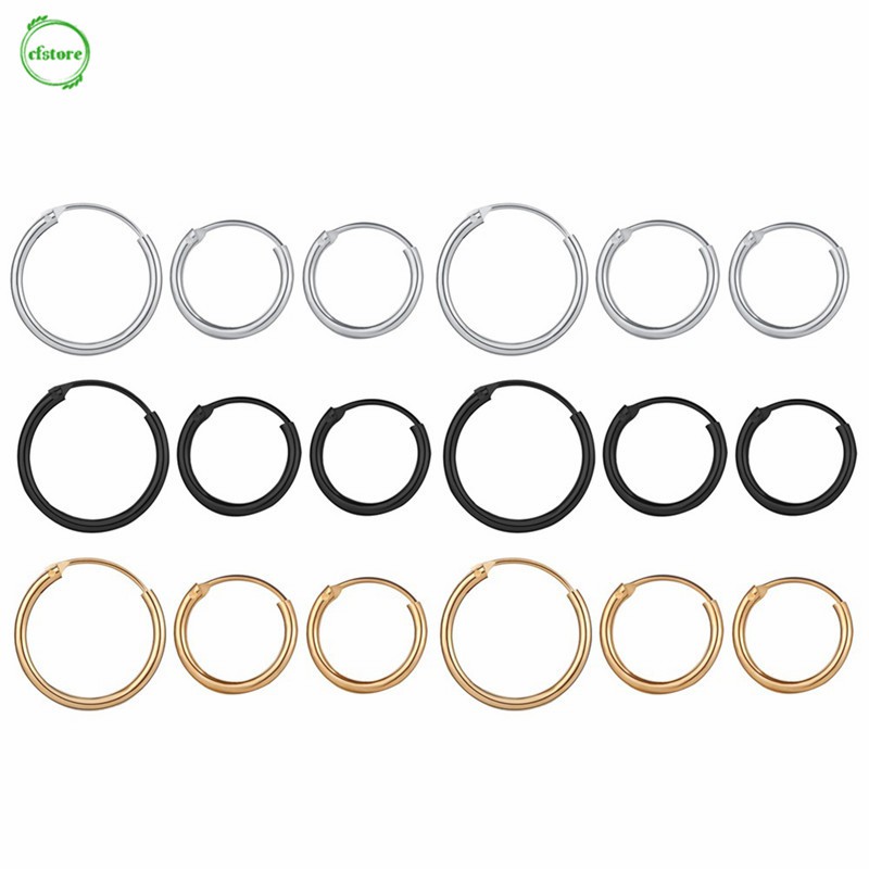 CF Fashion Simple Creative Round Metal Earrings Women Jewelry Gift ...