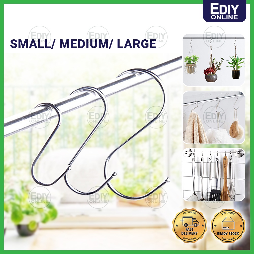 Powerful S Z Shape Hook Stainless Steel Metal Hanger Hanging Rack ...