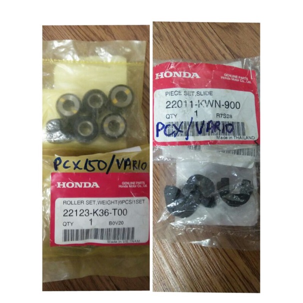 HONDA PCX/VARIO ROLLER WEIGHT SET & SLIDE PIECE SET ORIGINAL | Shopee ...