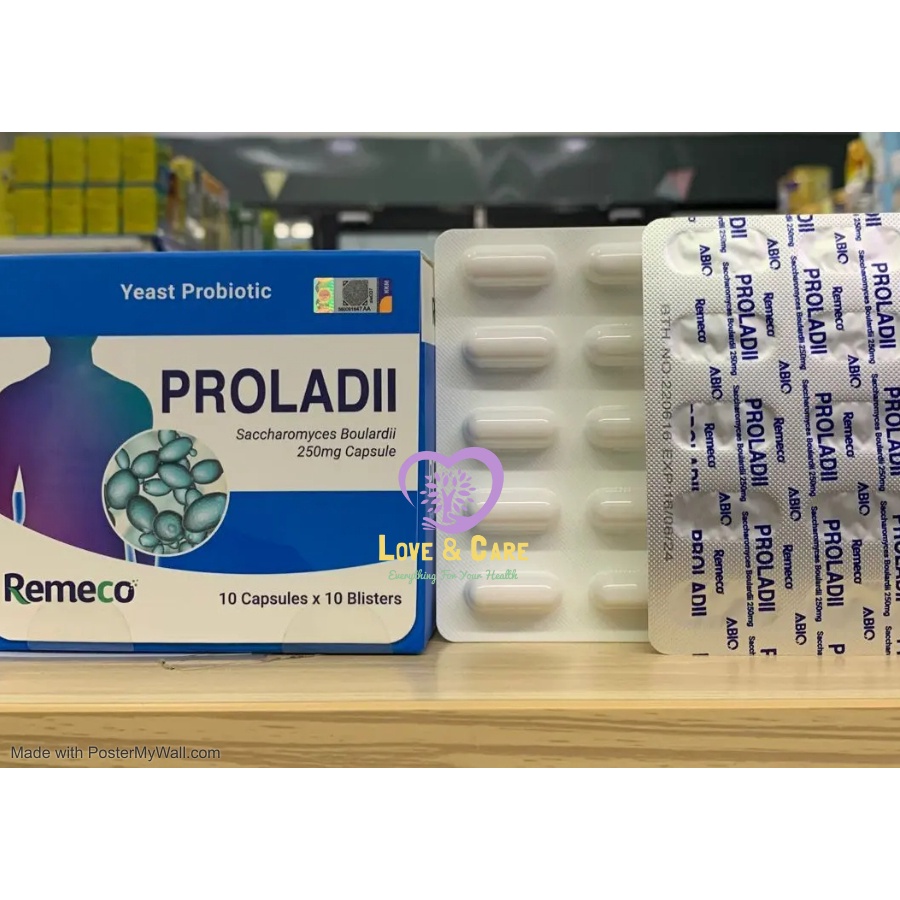 Remeco Proladii Yeast Probiotic 250mg Capsule [10's /10x10's] | Shopee ...