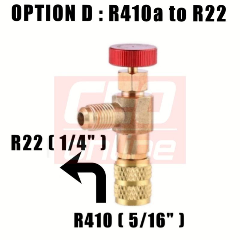 CEO 🇲🇾 Safety Valve Adapter R410a R22 R32 Refrigerant Charging ...