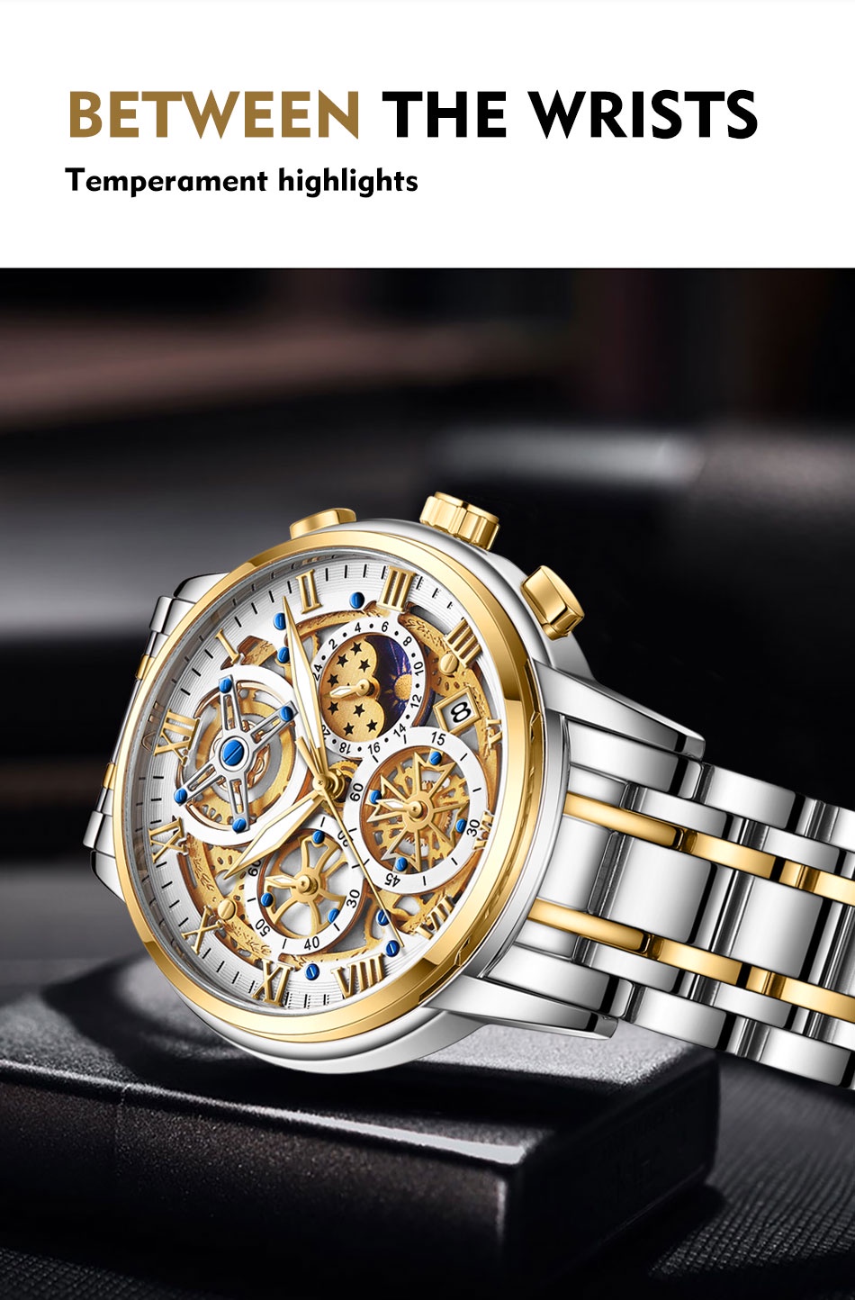 LIGE original jam tangan lelaki stainless steel never fade chronograph ...