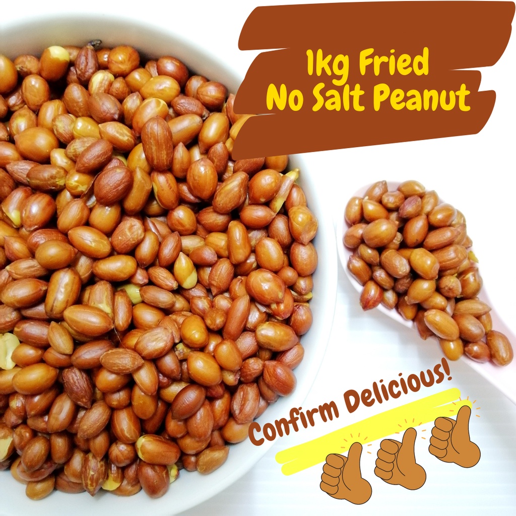 [Fast Shipping + Ready Stock] 1kg Unsalted Fried Peanuts / 1kg Unsalted ...